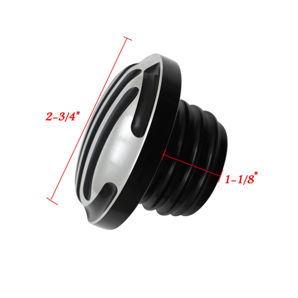 Finned Motorcycle Fuel Gas Tank Oil Cap Cover For Harley Touring Dyna ...