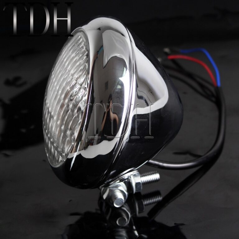 Motorcycle Chrome Headlight Front Headlamp H4 4.5" For Harley Sportser ...
