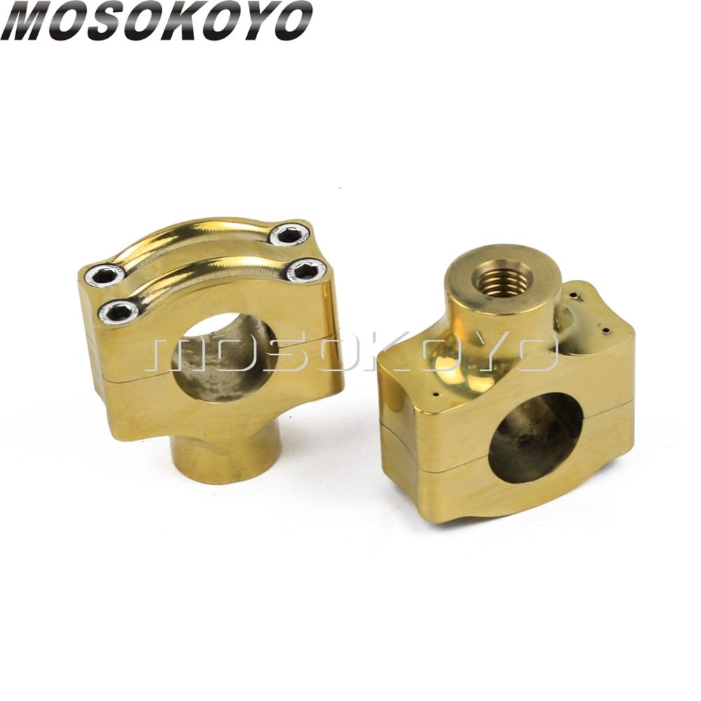 Solid Brass 1” 25.4mm Handlebar Riser Retro Rough Craft Handle Bar ...