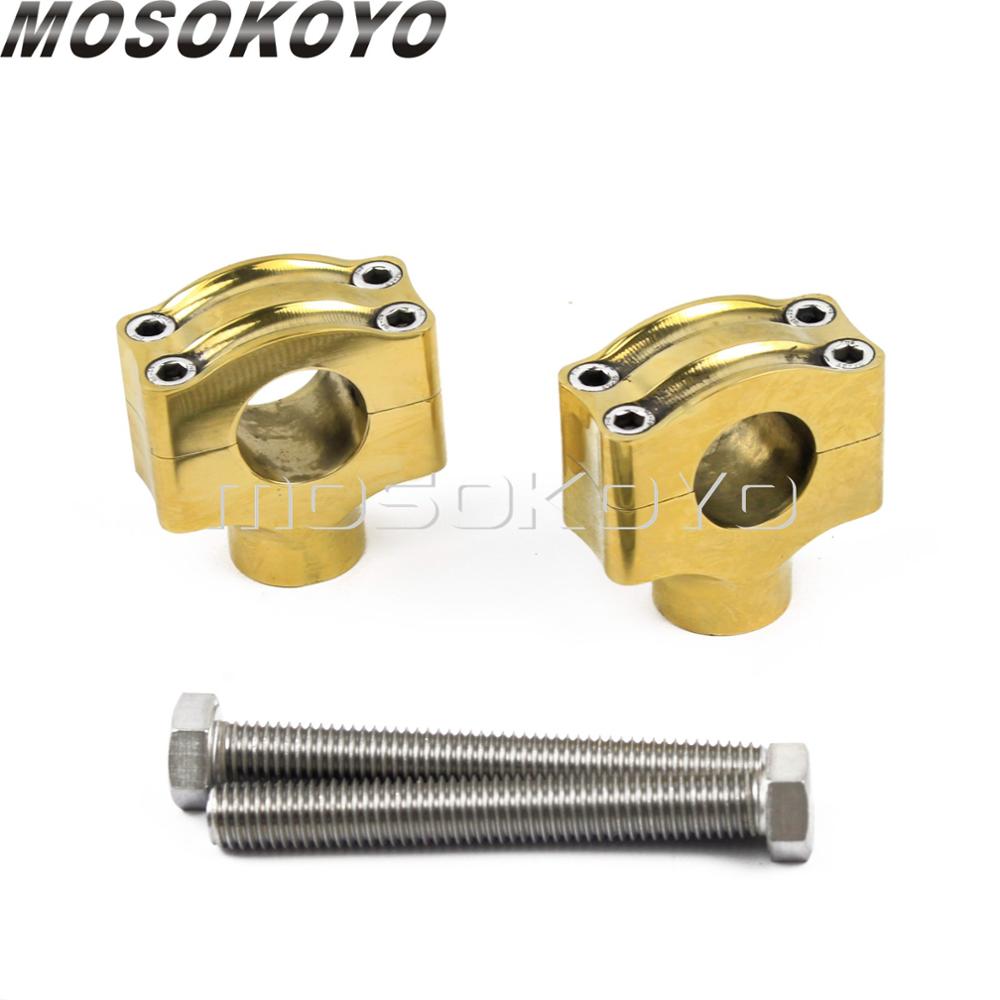 Solid Brass 1” 25.4mm Handlebar Riser Retro Rough Craft Handle Bar ...