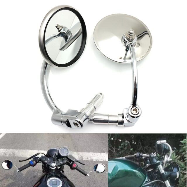 Evomosa Motorcycle Side Mirrors Motorbike Rearview Bar End Mirrors For