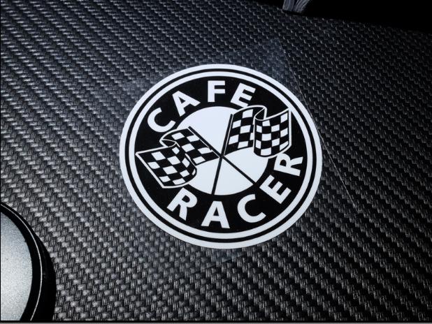 retro cafe racer motorcyle sticker helmet stickers vinyle motocross ...