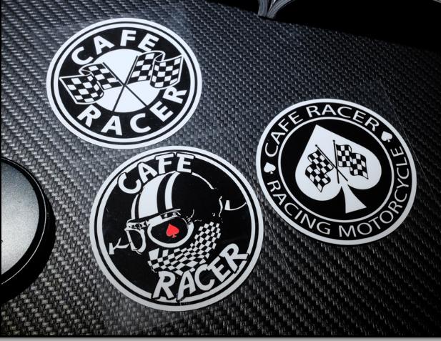 Retro Cafe Racer Motorcyle Sticker Helmet Stickers Vinyle Motocross