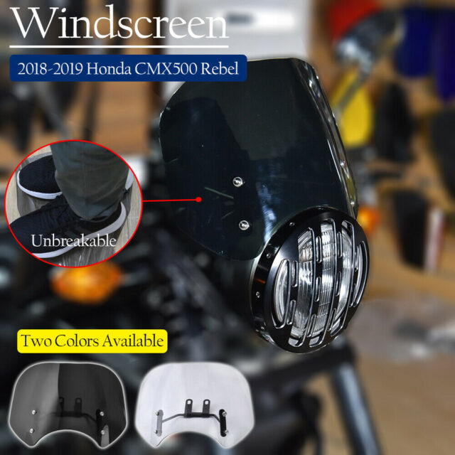 For 2018 2019 2020 Honda Rebel CMX 500 300 Windscreen Windshield Wind ...